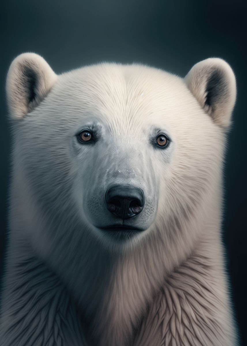 'Beautiful Icebear Portrait' Poster, picture, metal print, paint by ...