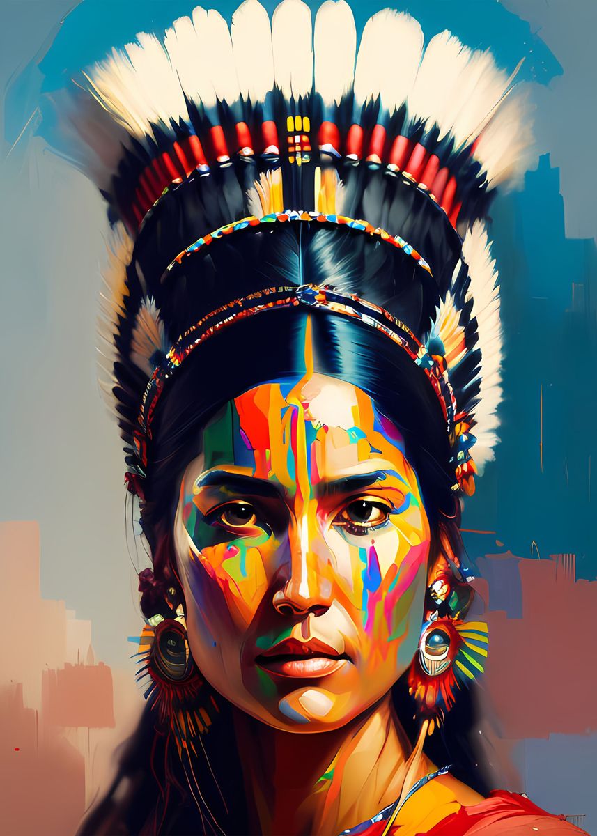 'native american art' Poster, picture, metal print, paint by erma wati ...