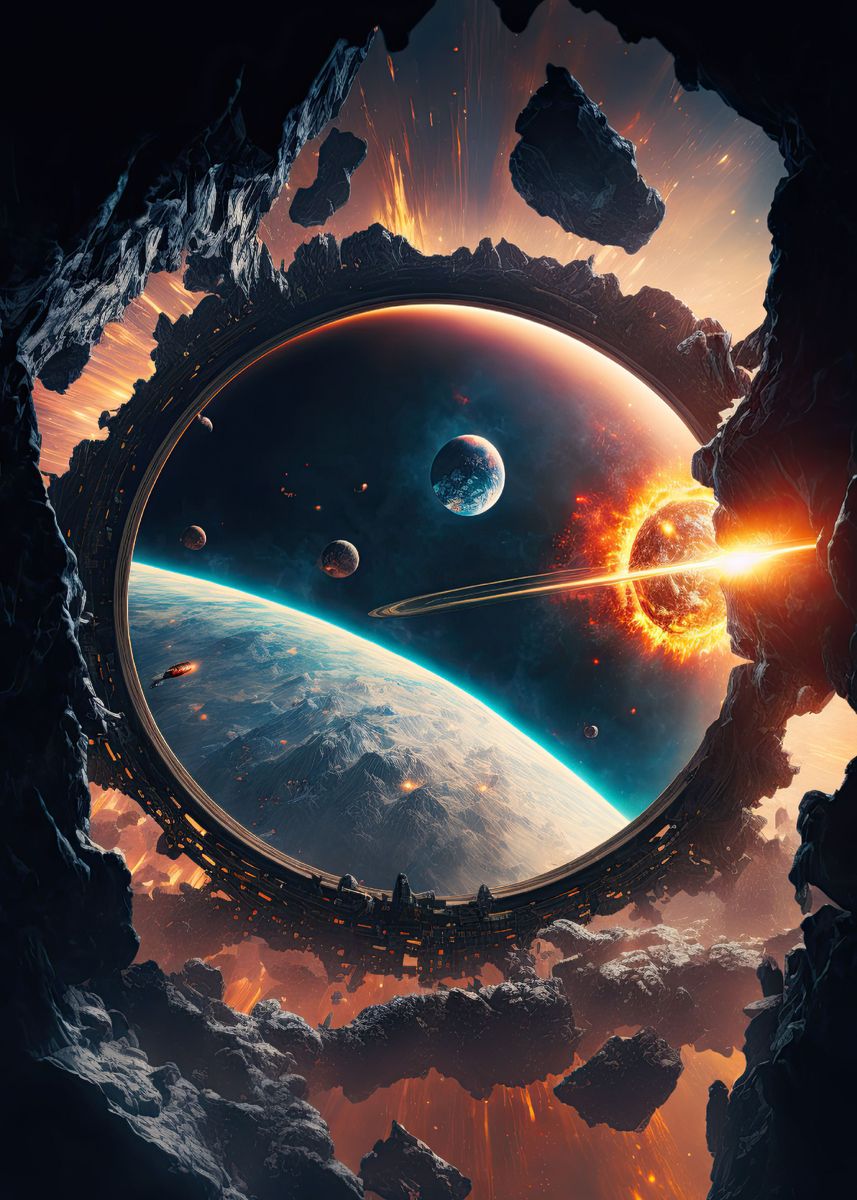 'Colors of Space Planet' Poster, picture, metal print, paint by Enzaro ...