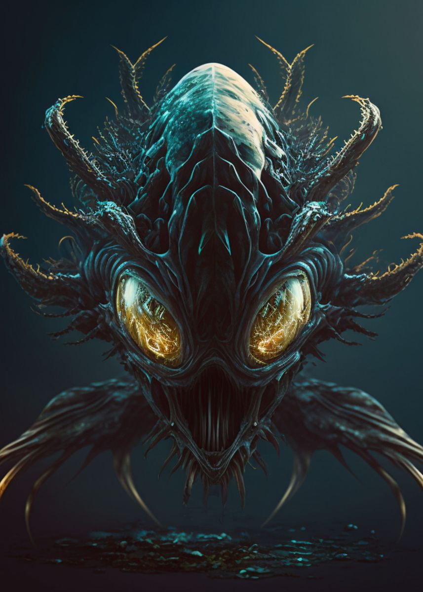 'Fish from the Deep' Poster, picture, metal print, paint by Tim Skolyak ...