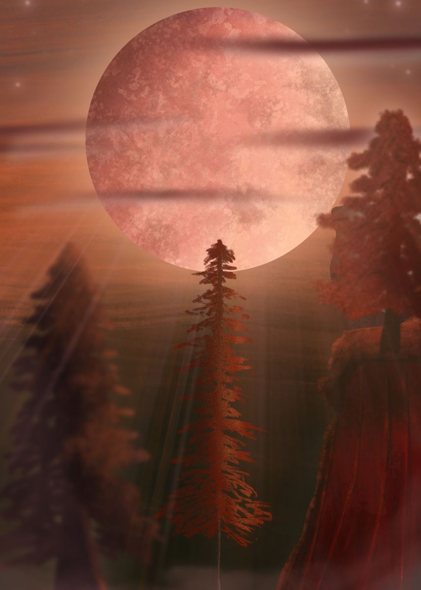 'red moon' Poster by MrNguyen HaTang | Displate