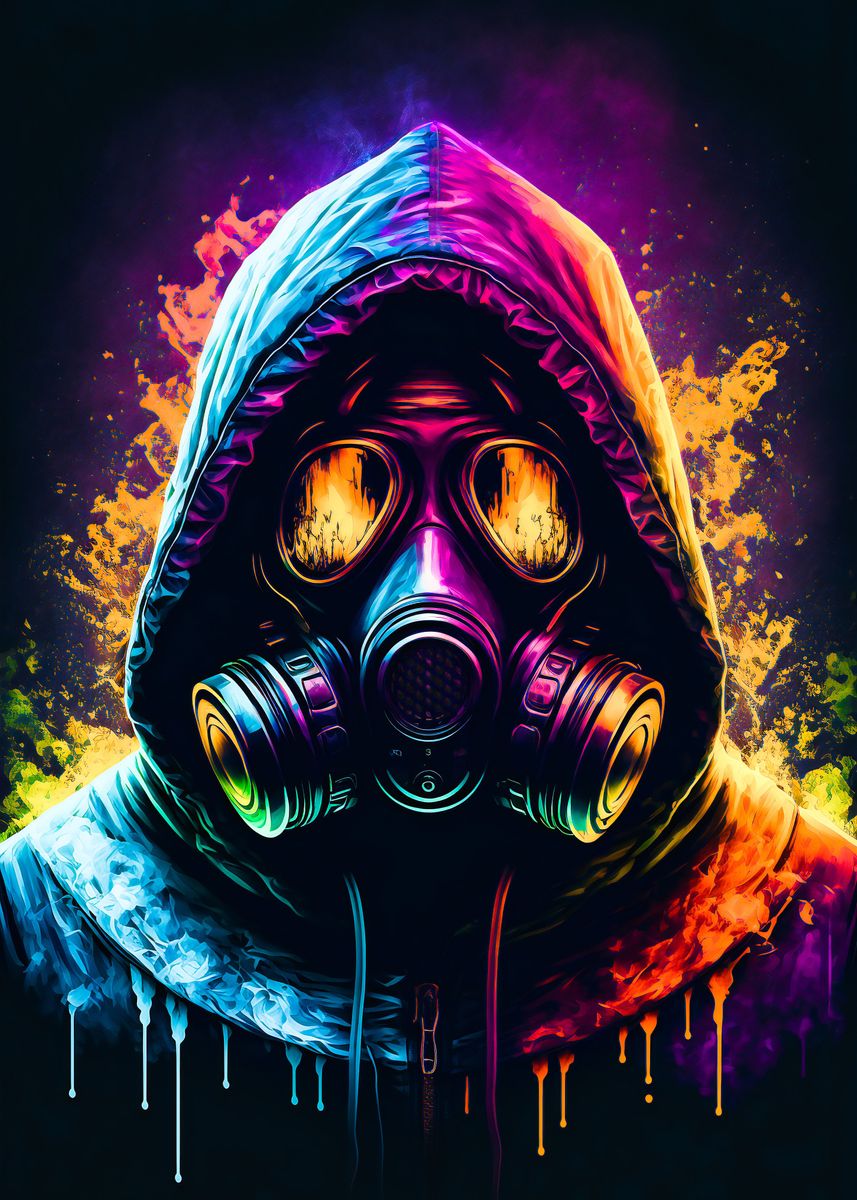 'Masked 3' Poster, picture, metal print, paint by Xi Designs | Displate