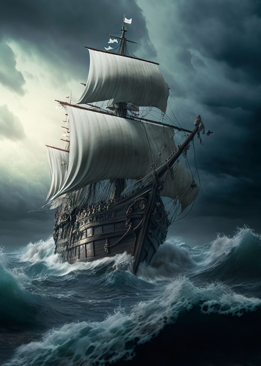 'Storm' Poster, picture, metal print, paint by Oleksandr Kovalov | Displate