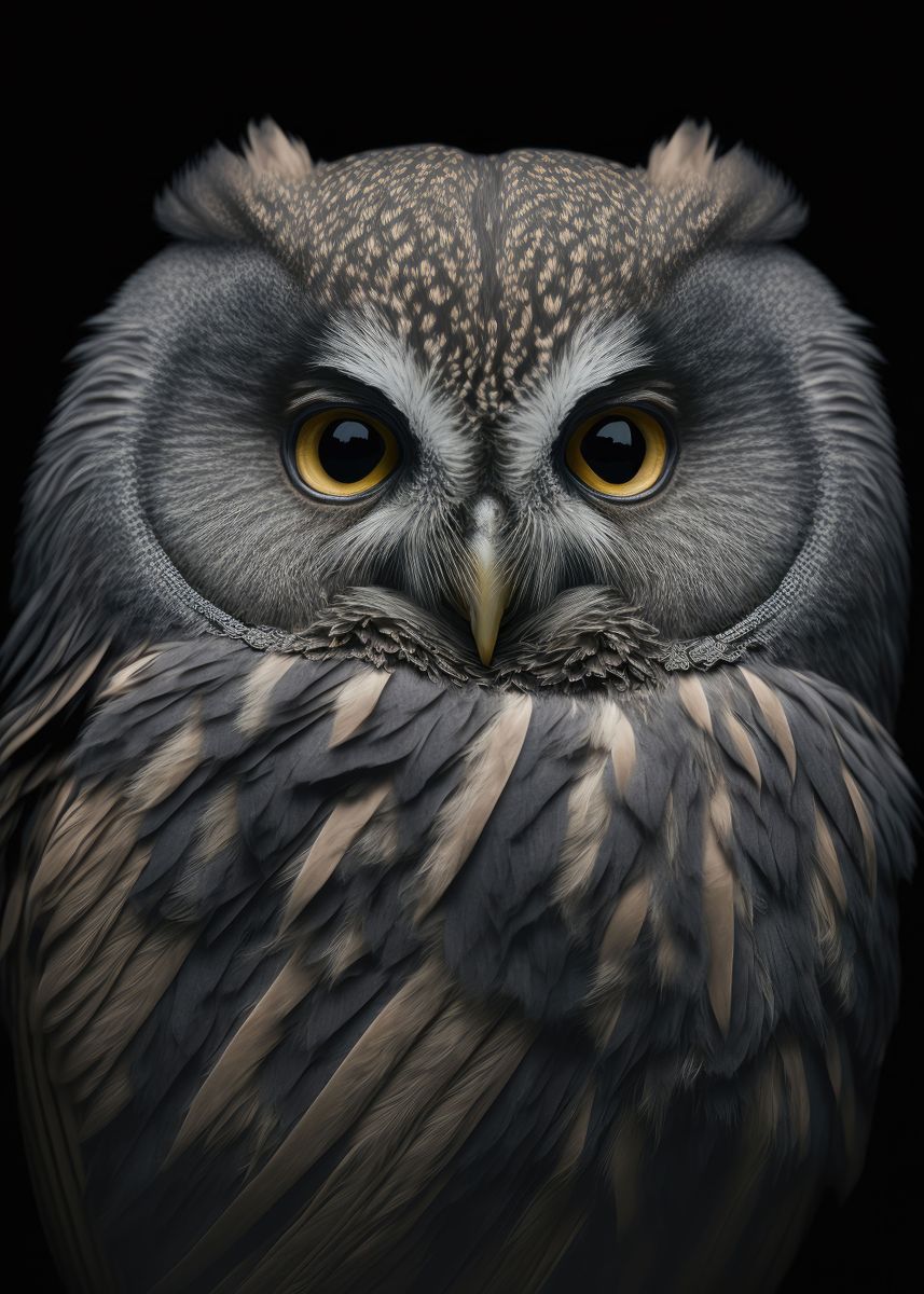 'Beautiful Owl Portrait' Poster, picture, metal print, paint by Michael ...