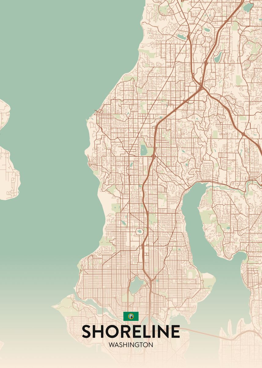 'Shoreline WA' Poster, picture, metal print, paint by IMR Designs ...