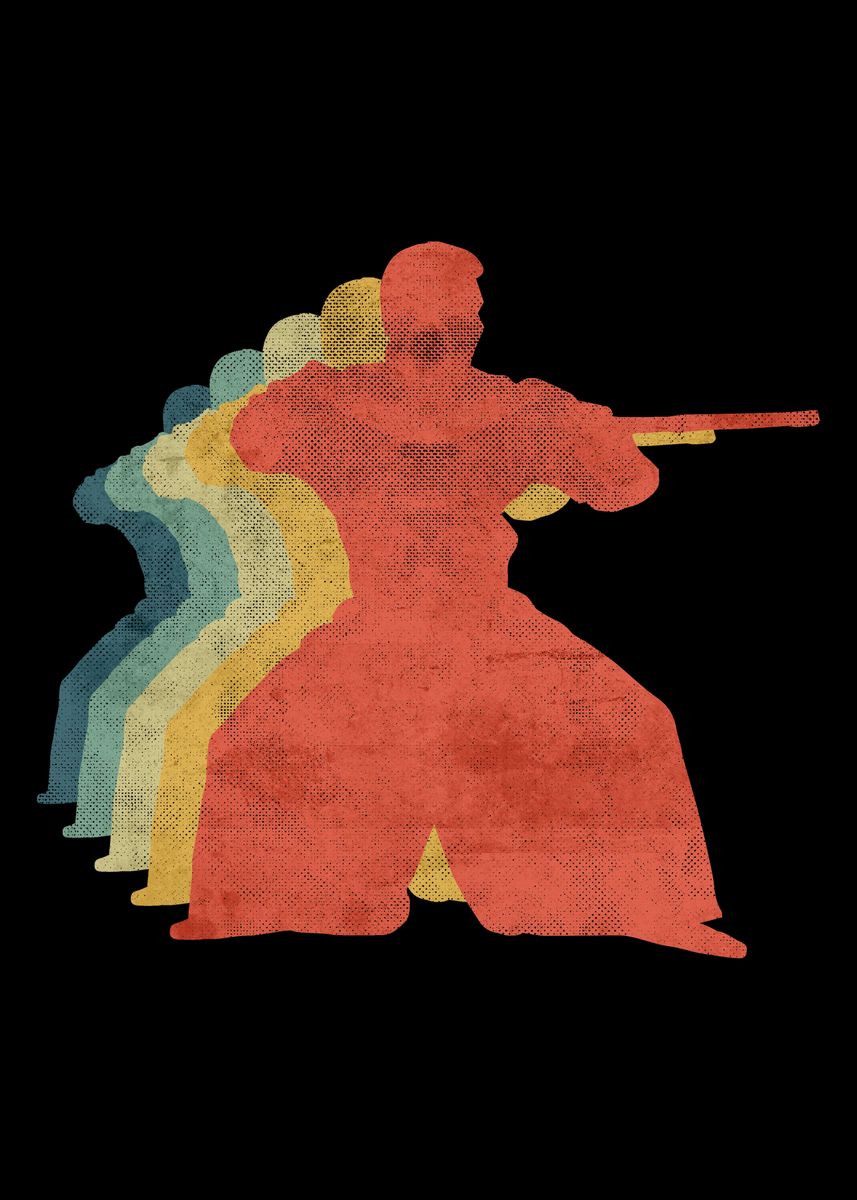 'Samurai Retro Vintage' Poster, picture, metal print, paint by El ...