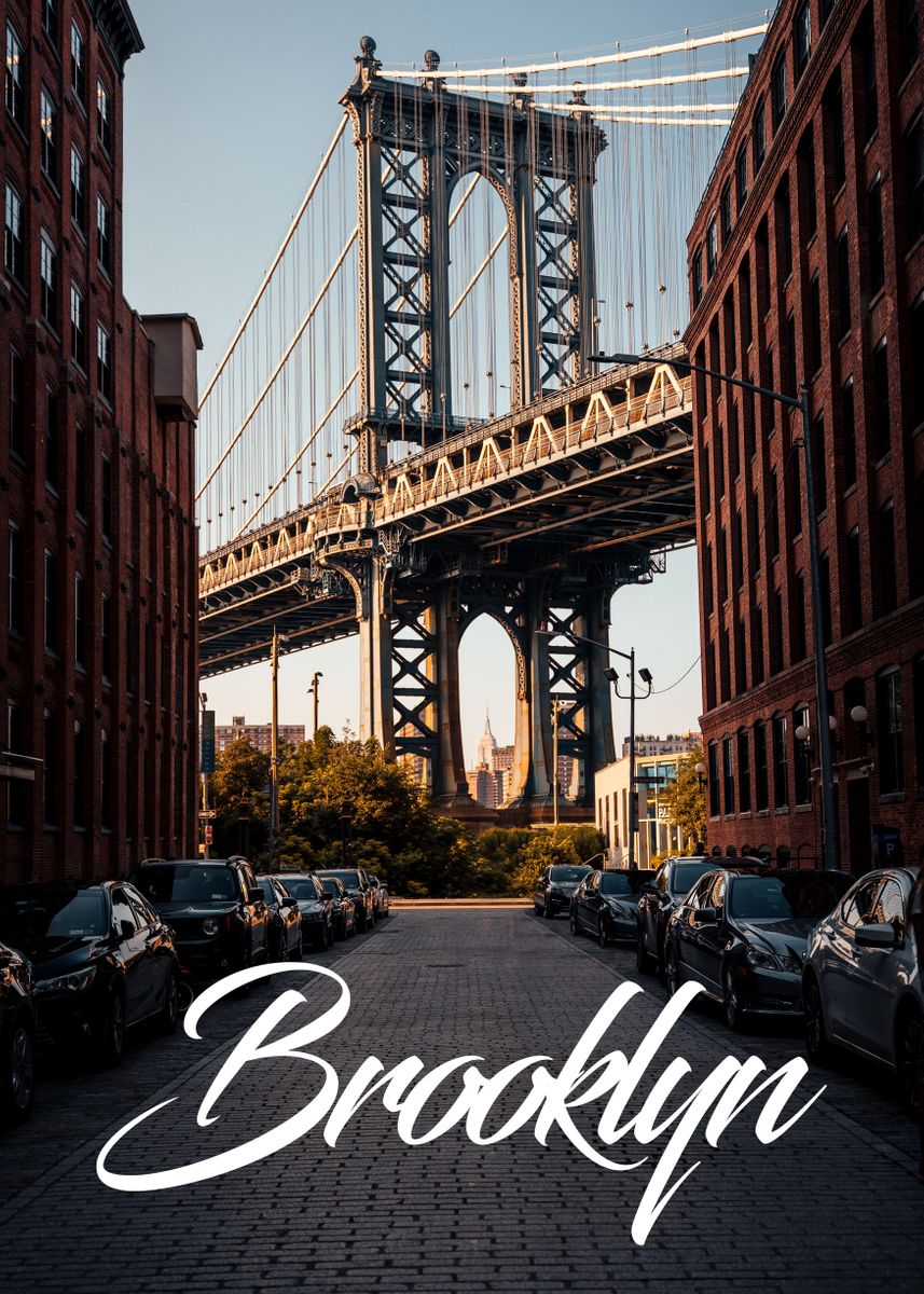 'Brooklyn' Poster, picture, metal print, paint by Conceptual ...