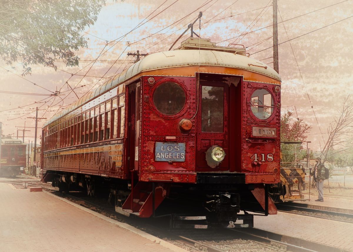 'Los Angeles Red' Poster by Robert Ball | Displate