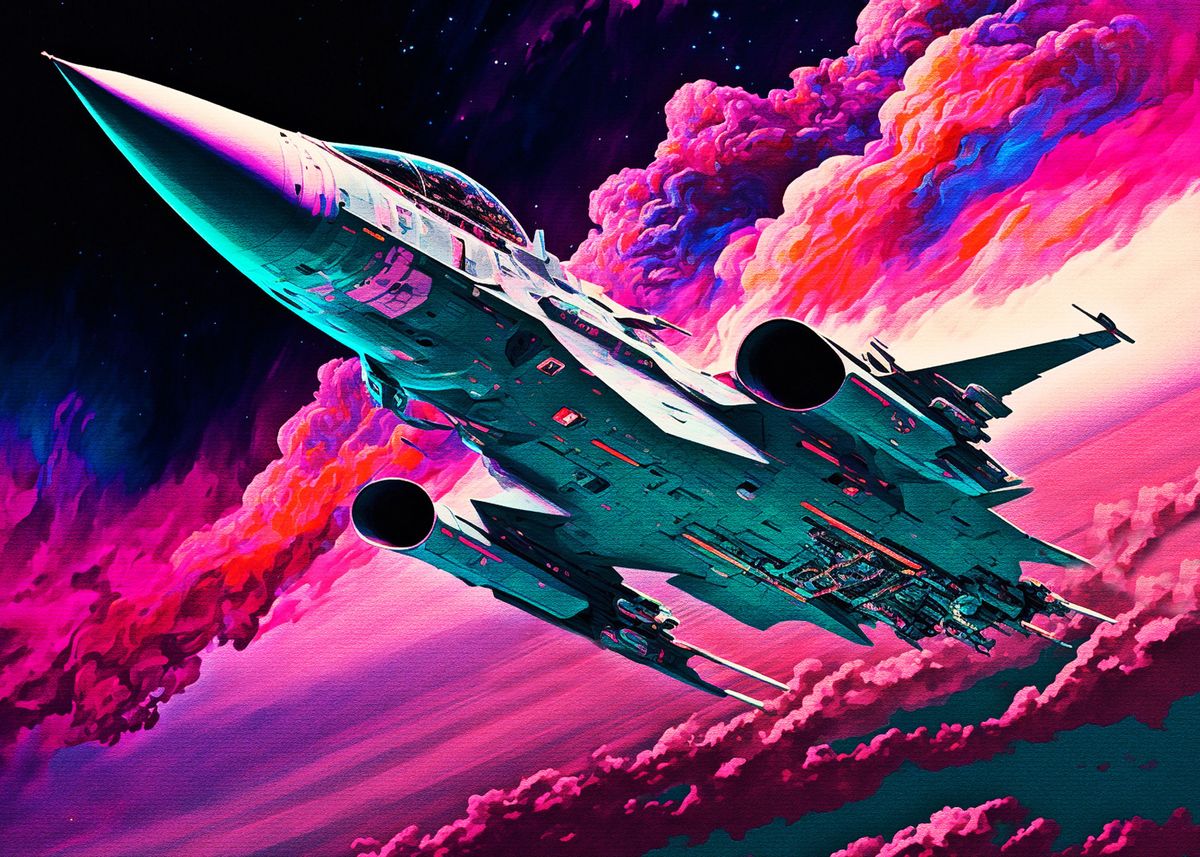 'Jet In Space' Poster by Coffee Design | Displate