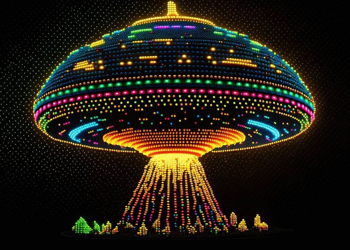 'Point Art UFO' Poster by 4147 Studios | Displate