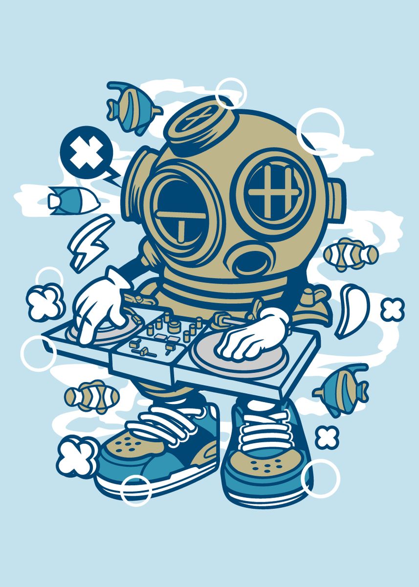 'Cartoon Illustration 198' Poster, picture, metal print, paint by Aloke ...