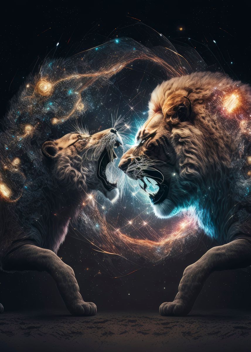'Universal Lion Fury' Poster, picture, metal print, paint by ...