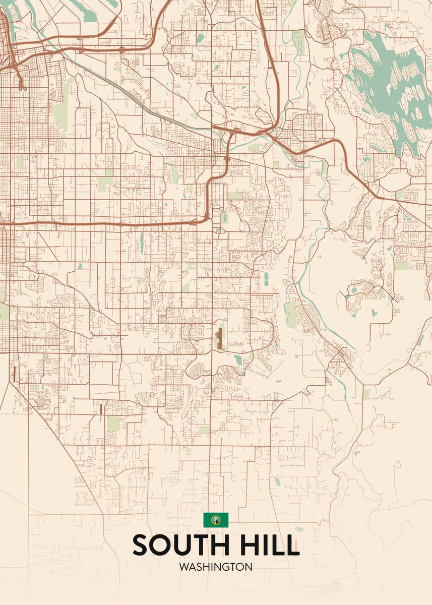 'South Hill WA' Poster, picture, metal print, paint by IMR Designs ...