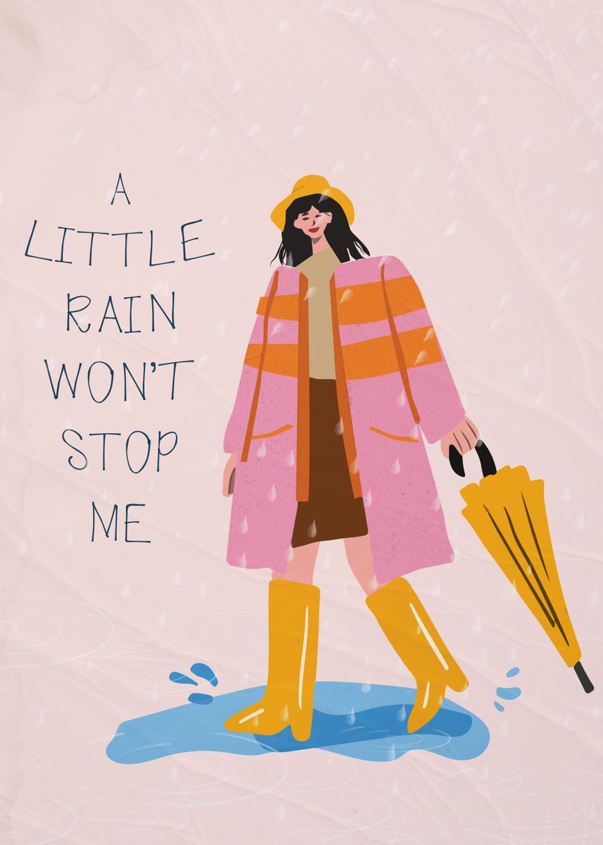 'a little rain' Poster, picture, metal print, paint by Travel Travel ...