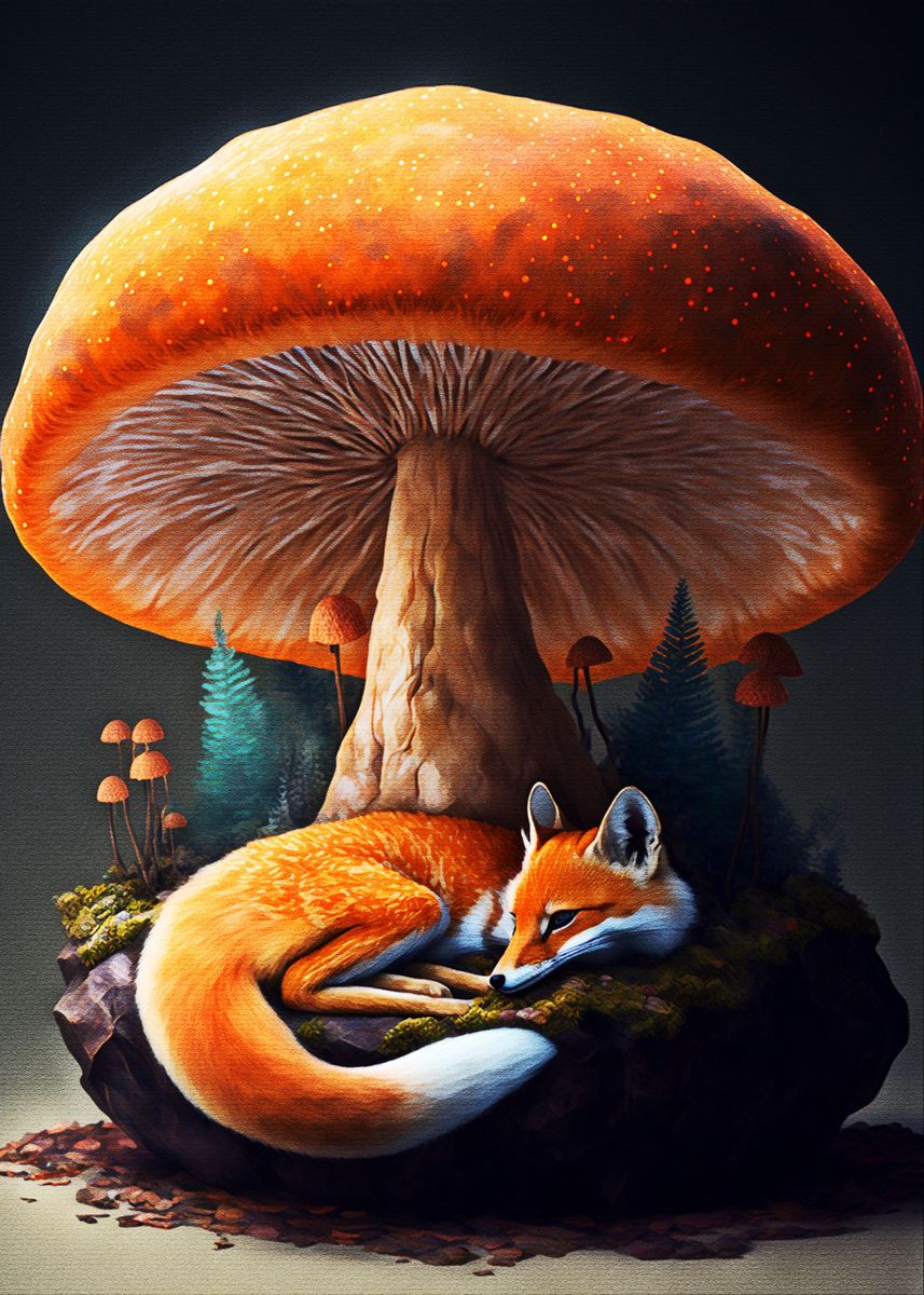 'Fox Forest House' Poster, picture, metal print, paint by Muh Asdar ...