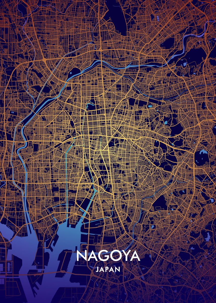 'Nagoya' Poster, picture, metal print, paint by Miracle Studio | Displate