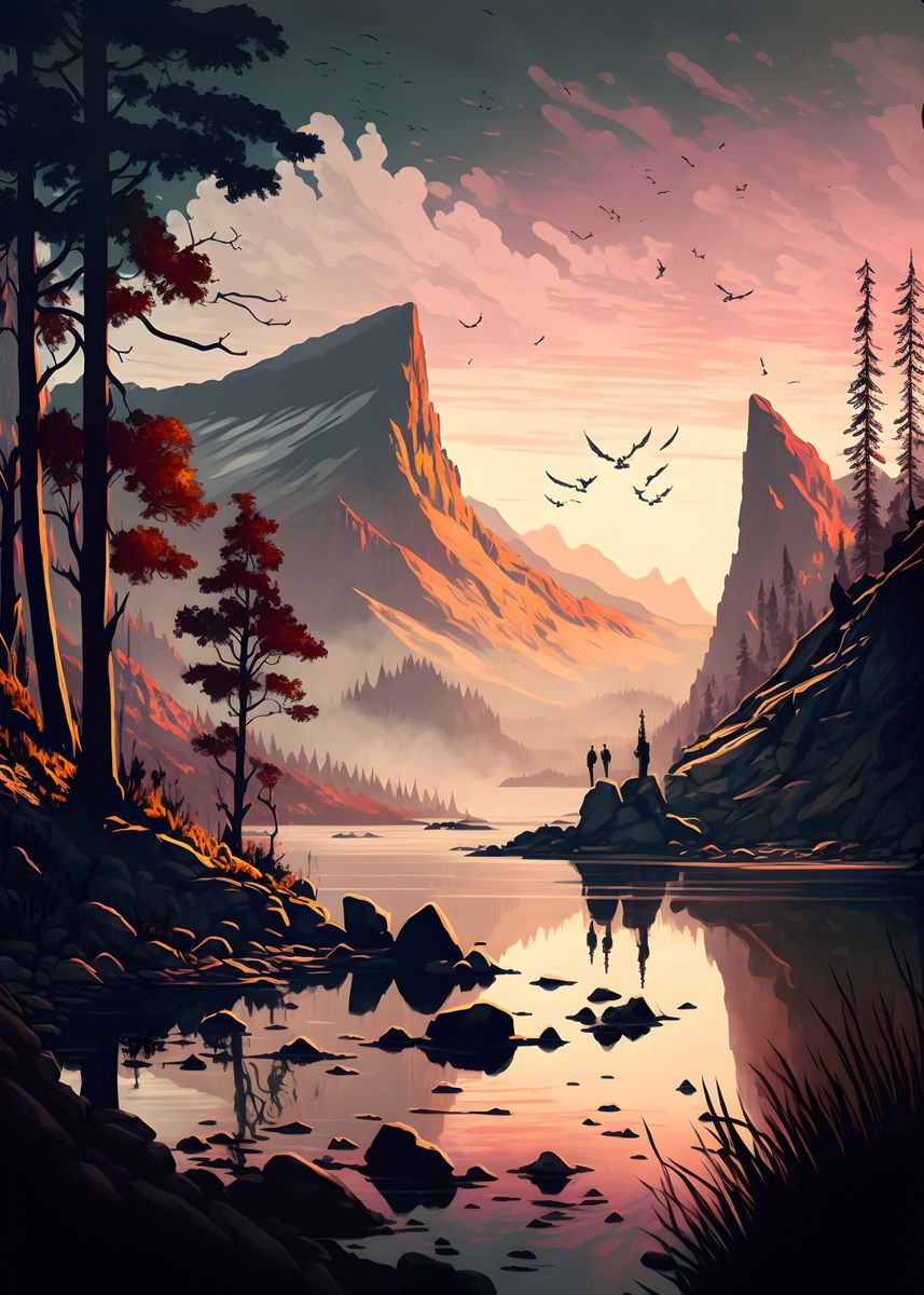 'Stunning Landscape' Poster, picture, metal print, paint by Marcelo ...