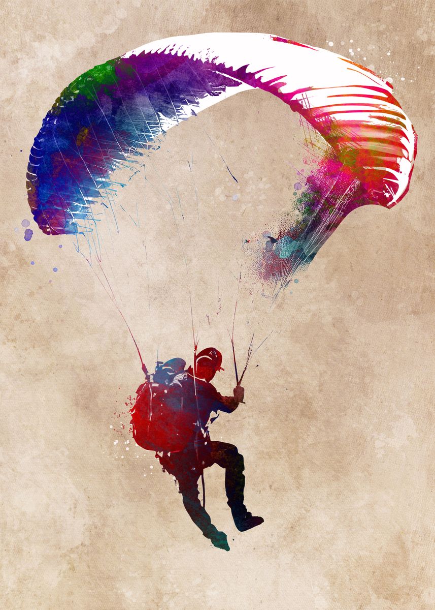 'Paratrooper sport art' Poster, picture, metal print, paint by JBJart ...