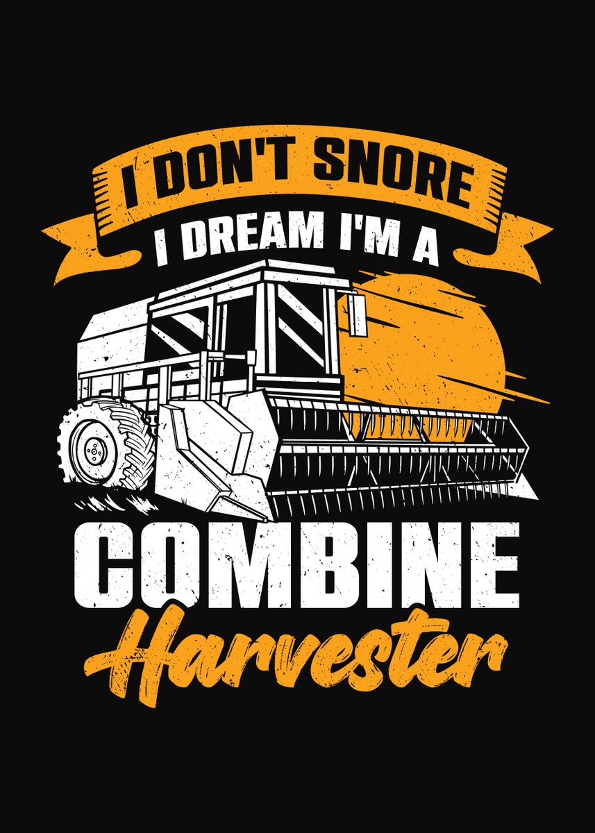 'Combine Harvester Driver' Poster, picture, metal print, paint by ...
