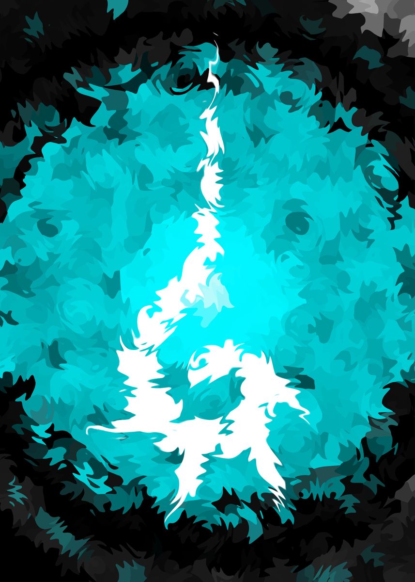 'Rahkshi Logo Light Blue' Poster, picture, metal print, paint by ...