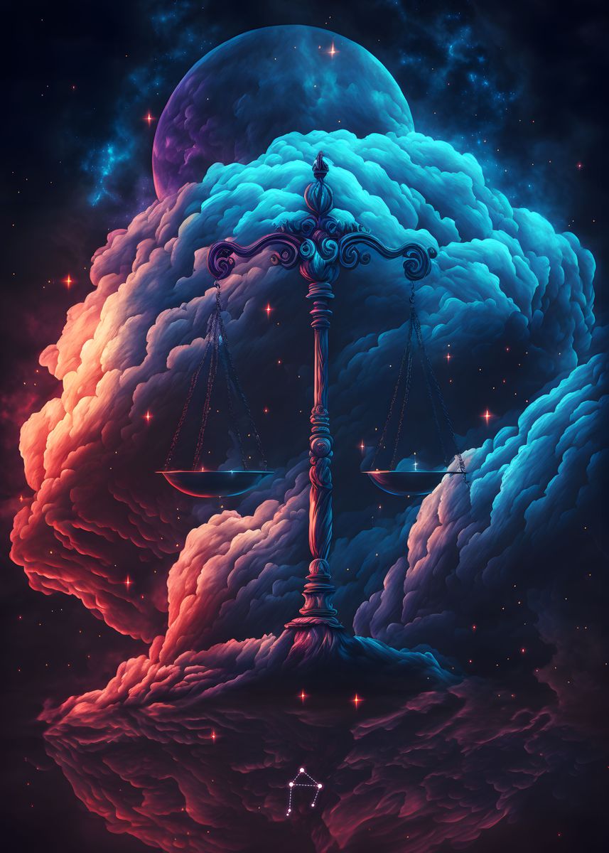 'Balanced Cloud Libra' Poster by Hatless Luffy | Displate