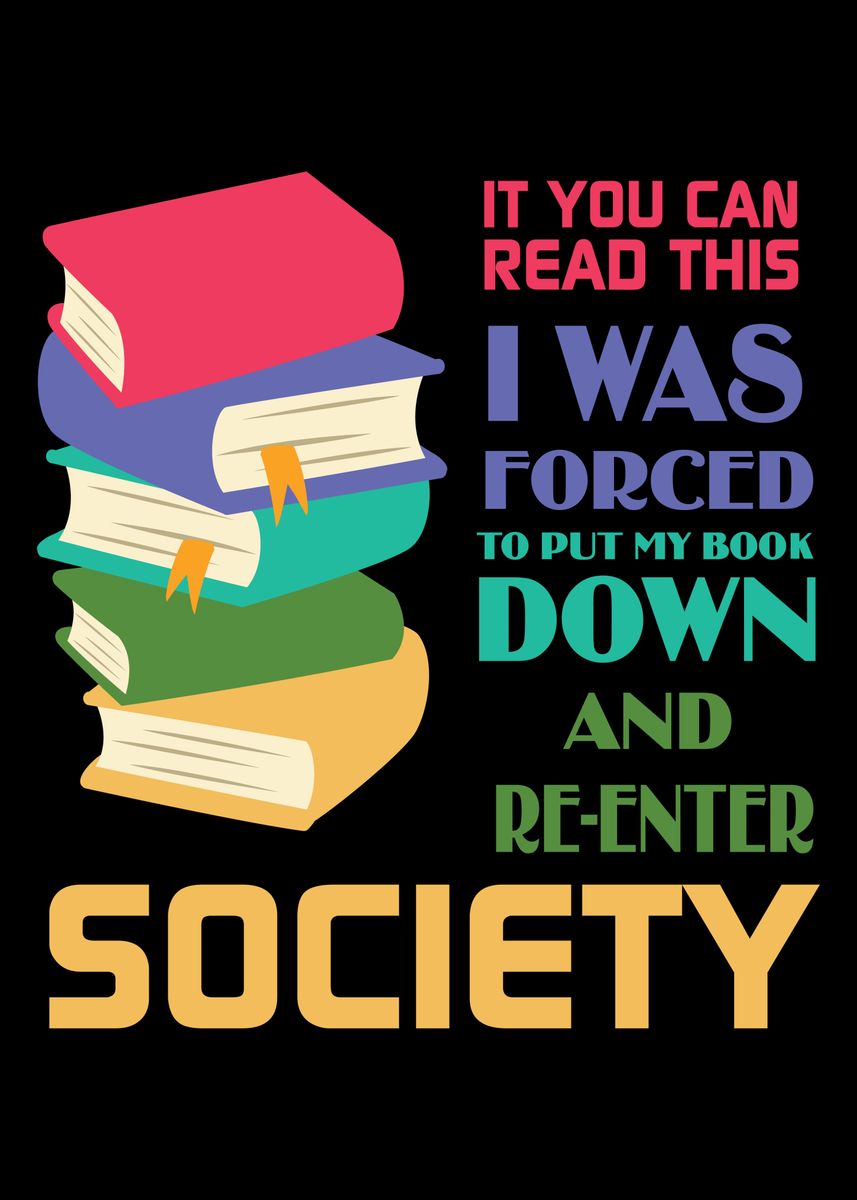 'Reading Books' Poster, picture, metal print, paint by Cool Till Death ...