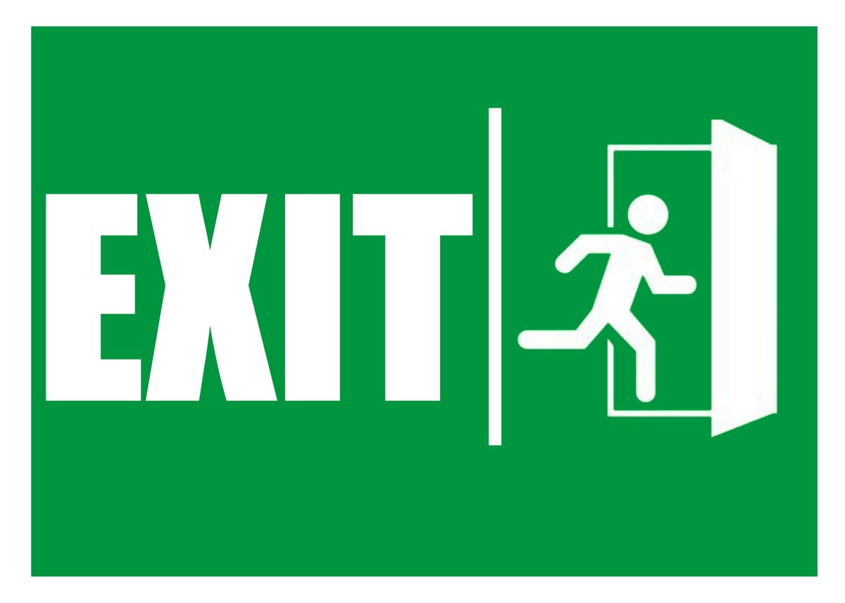 'Text art Exit Room' Poster by MANNN MANNN | Displate