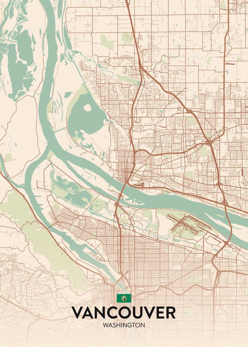 'Vancouver WA' Poster, picture, metal print, paint by IMR Designs ...