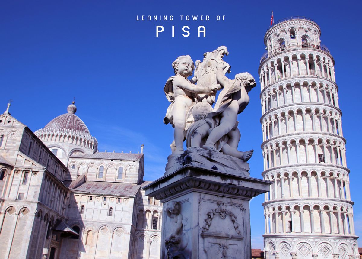 'Leaning Tower of Pisa ' Poster by Explore Universe | Displate