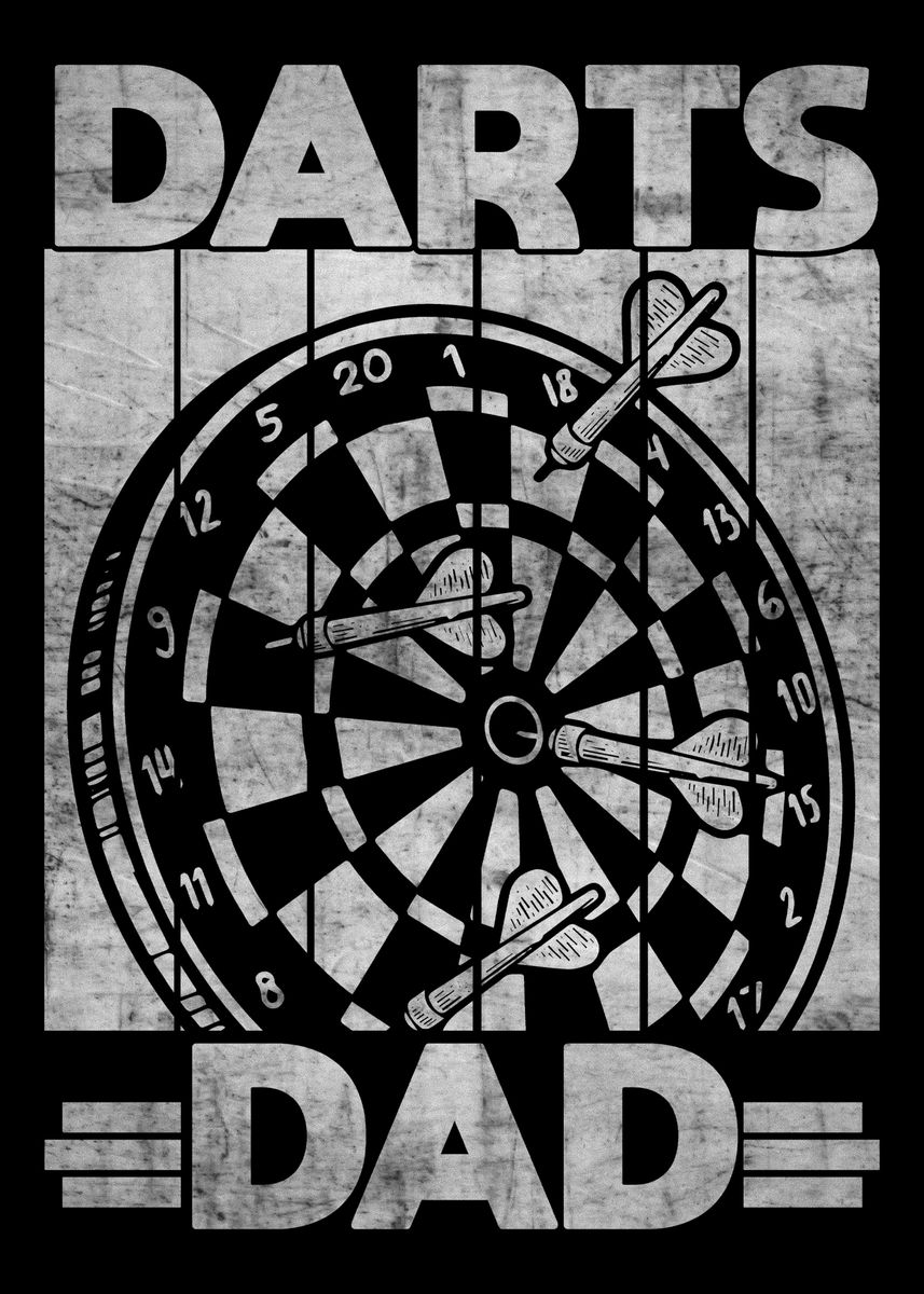'Men Dart Player' Poster, picture, metal print, paint by ...