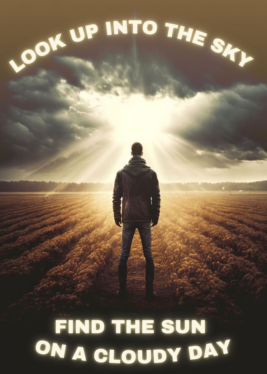 'Look Up Motivation ' Poster by Muntwalt | Displate