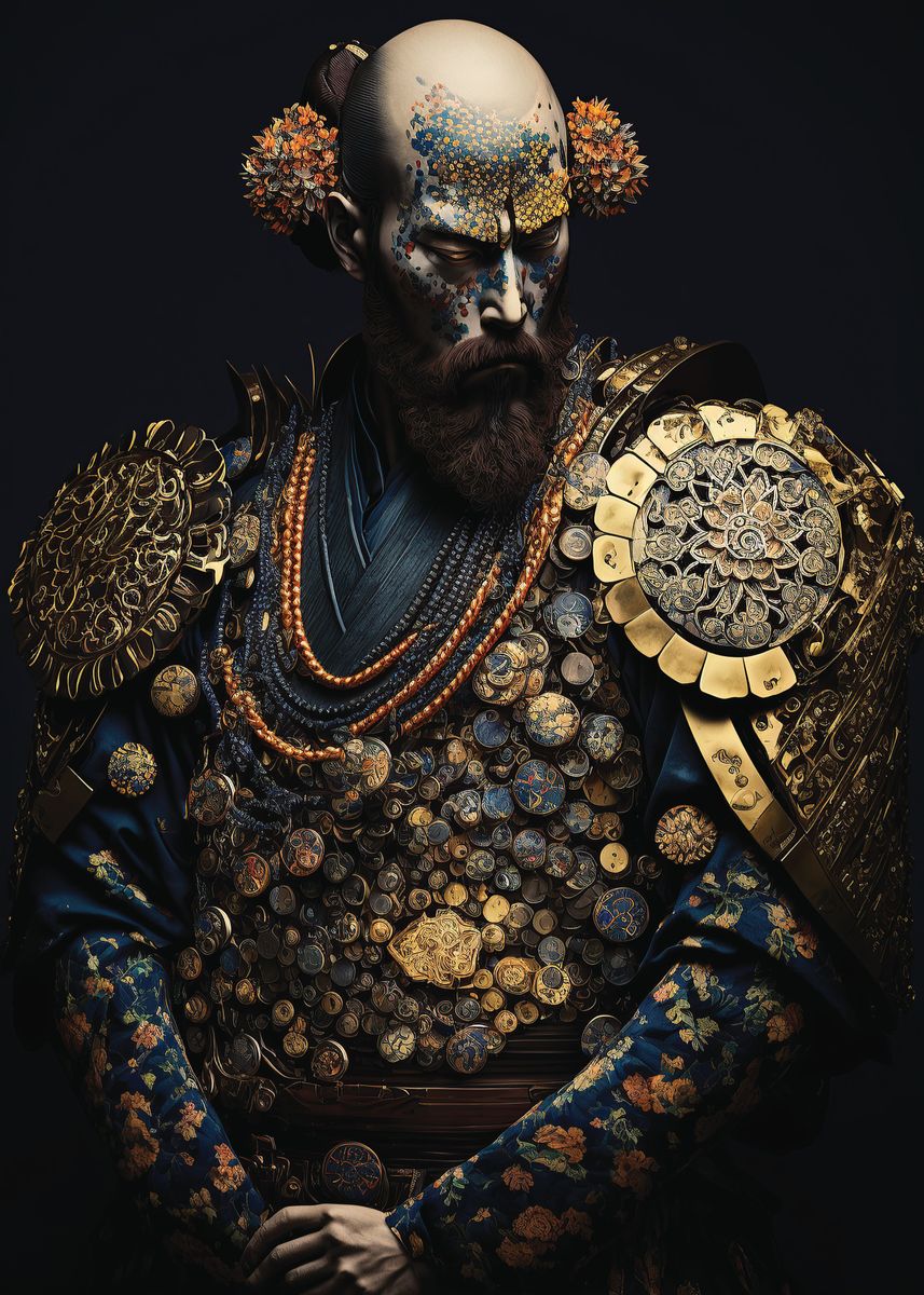 'Japanese Samurai Legend' Poster, picture, metal print, paint by ...