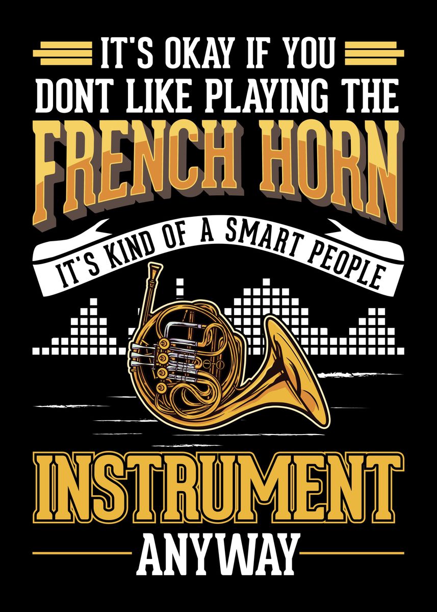 'French Horn Player Hornist' Poster, picture, metal print, paint by ...