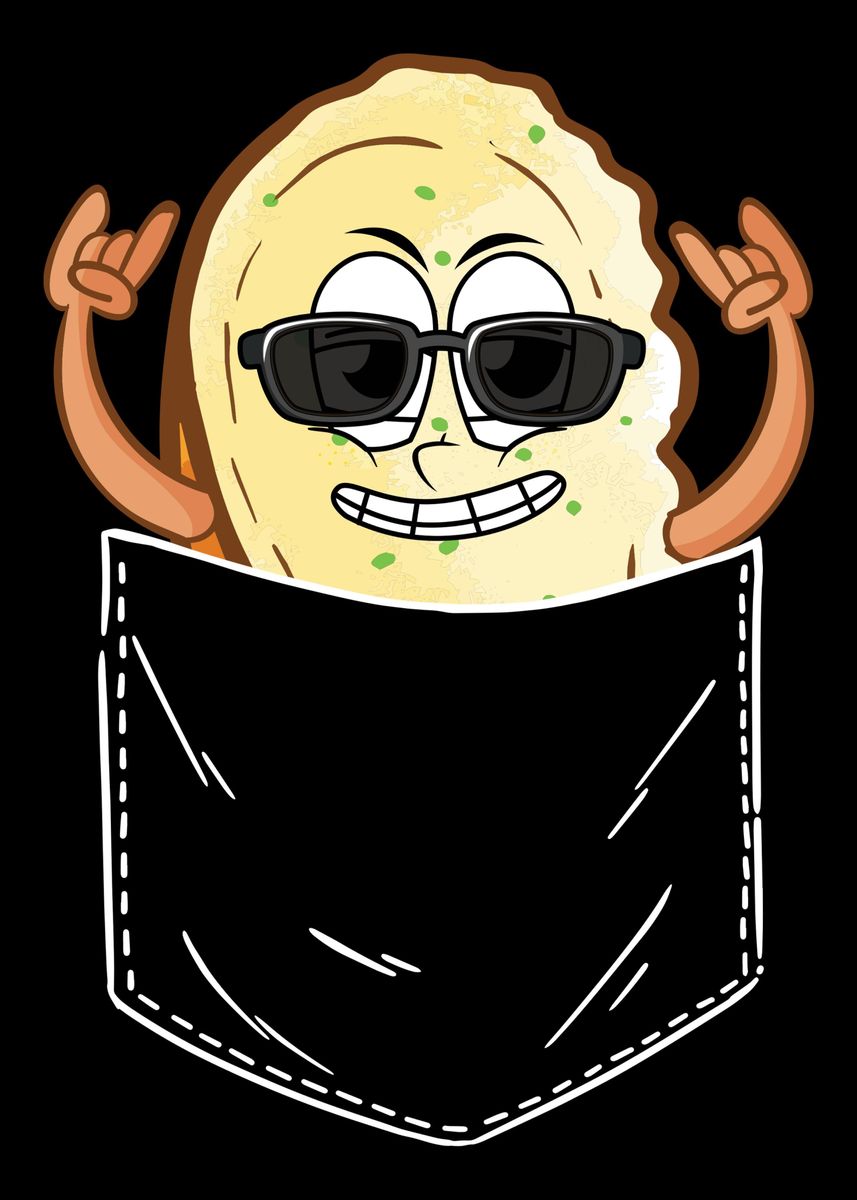 'Garlic Bread Pocket' Poster, picture, metal print, paint by Hexor ...