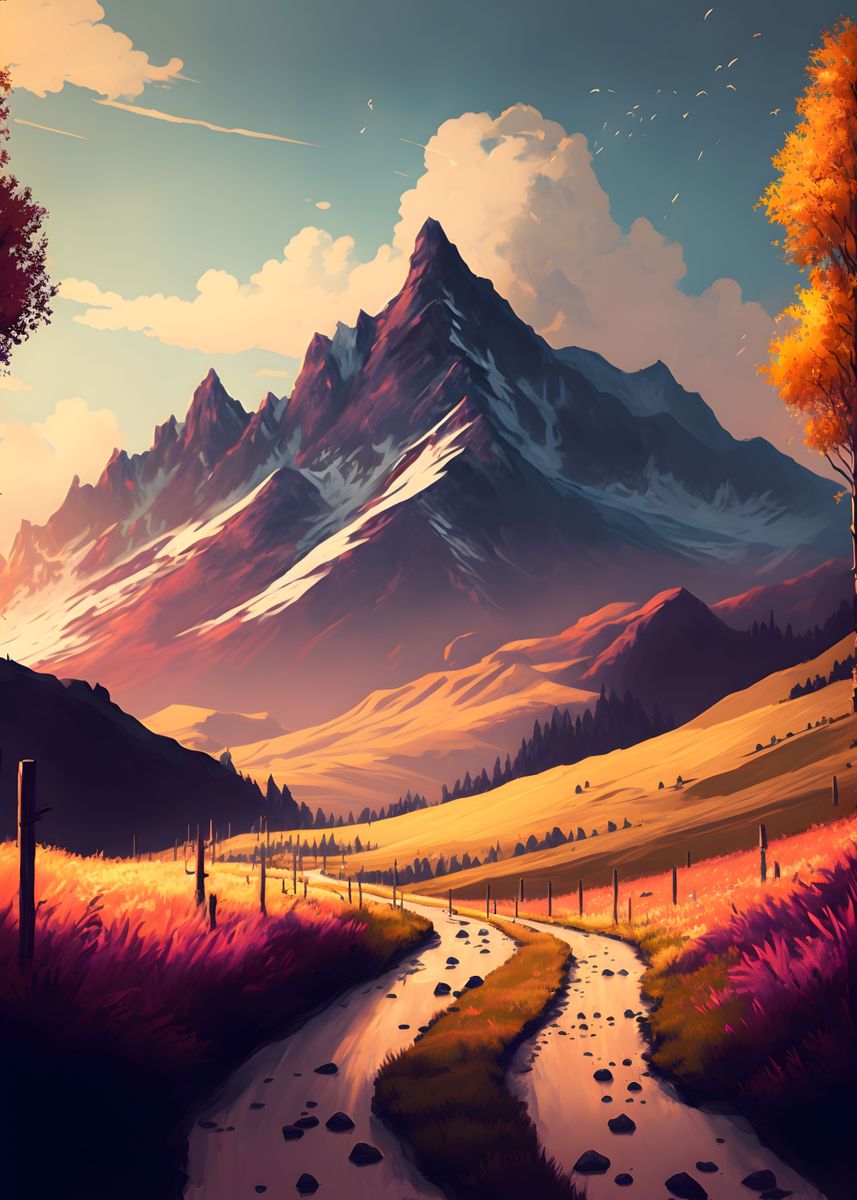 'Beautiful Landscape' Poster, picture, metal print, paint by Marcelo ...