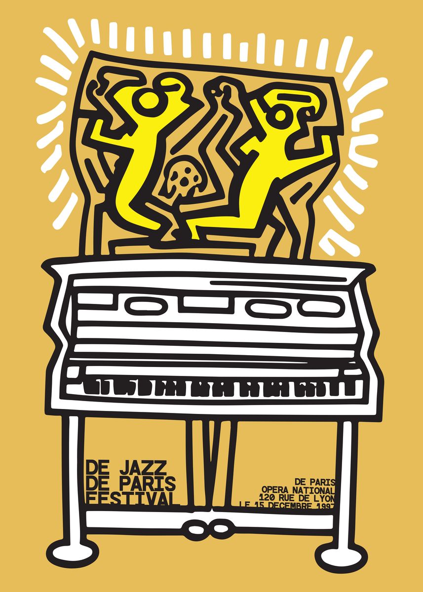 'De Jazz De Paris Festival' Poster, picture, metal print, paint by BluePinkPanther | Displate