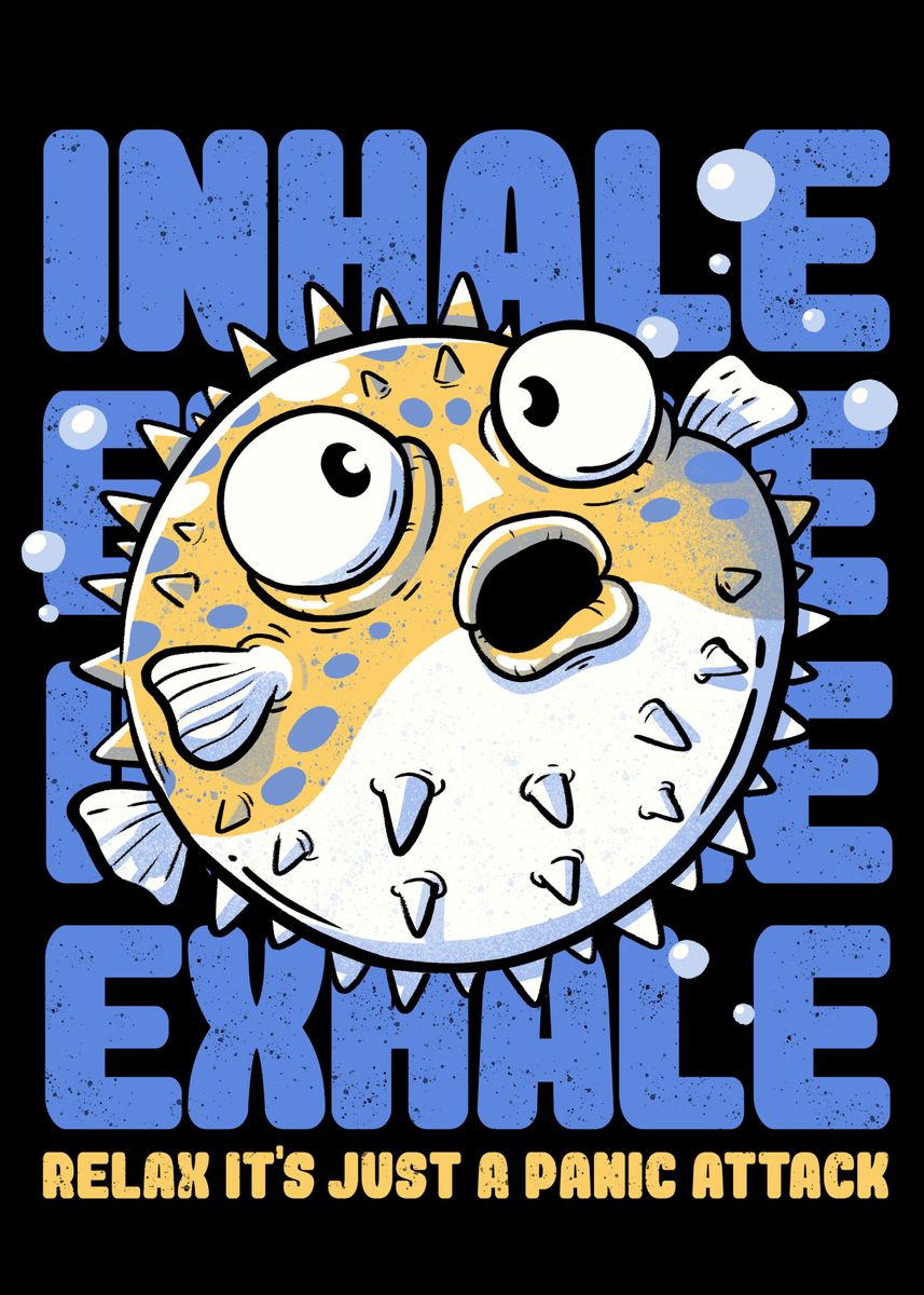 'Just a Panic Attack' Poster, picture, metal print, paint by Eduardo ...