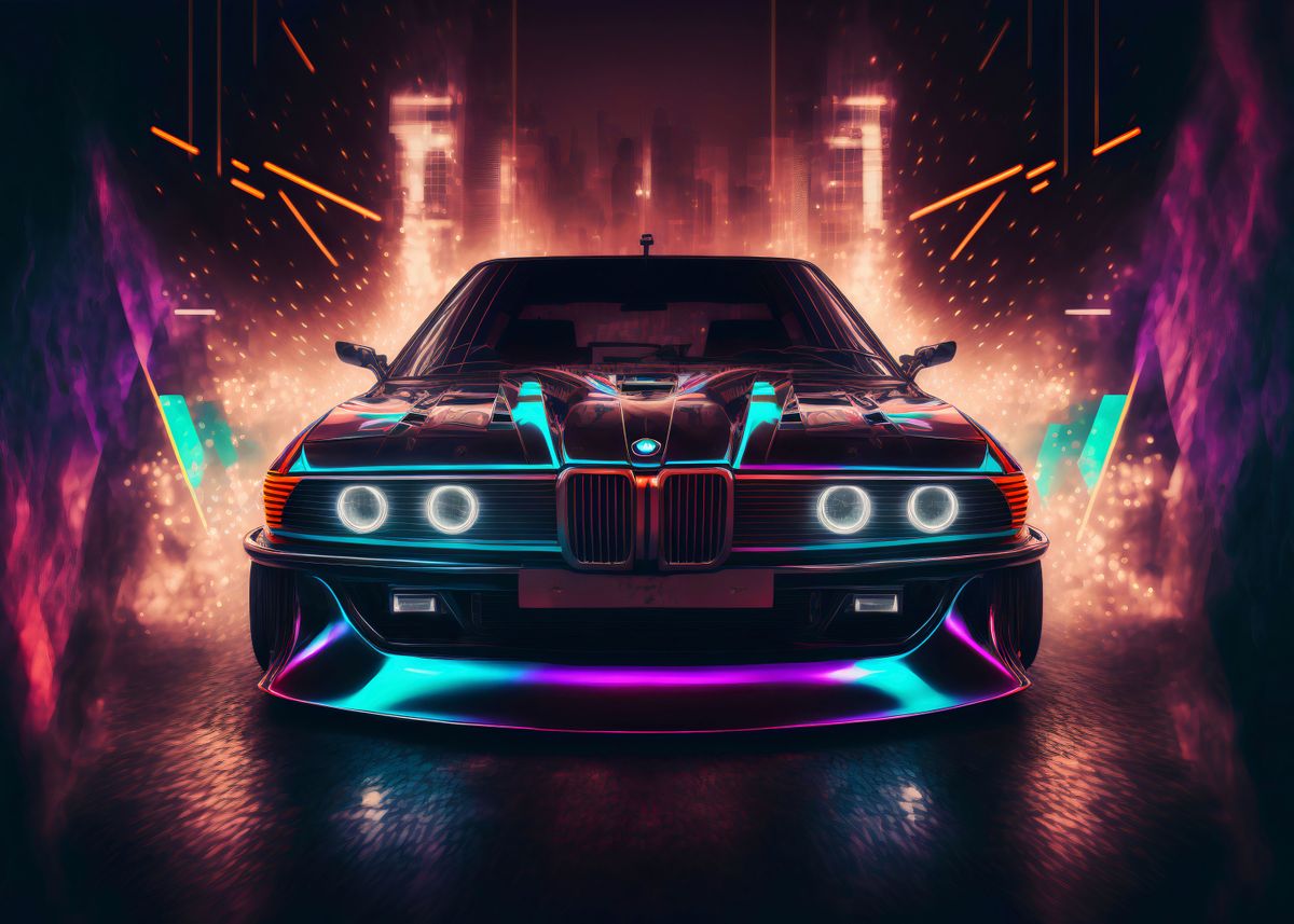 'BMW Cyberpunk Concept v1' Poster by Displate Master | Displate
