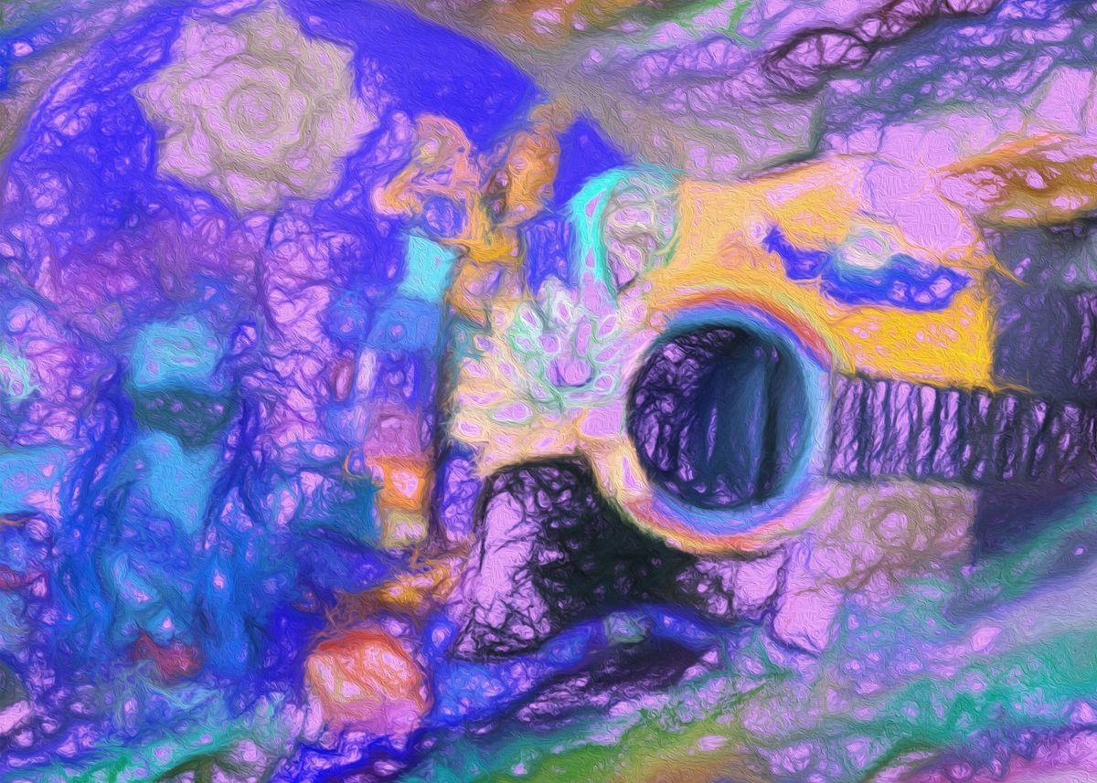 'Subliminal Music Guitar' Poster by MONLart | Displate