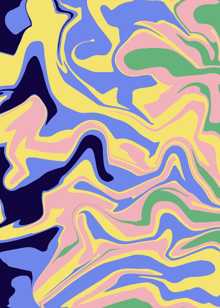 'ABSTRACT PAINTING THIRSTY' Poster, picture, metal print, paint by ...