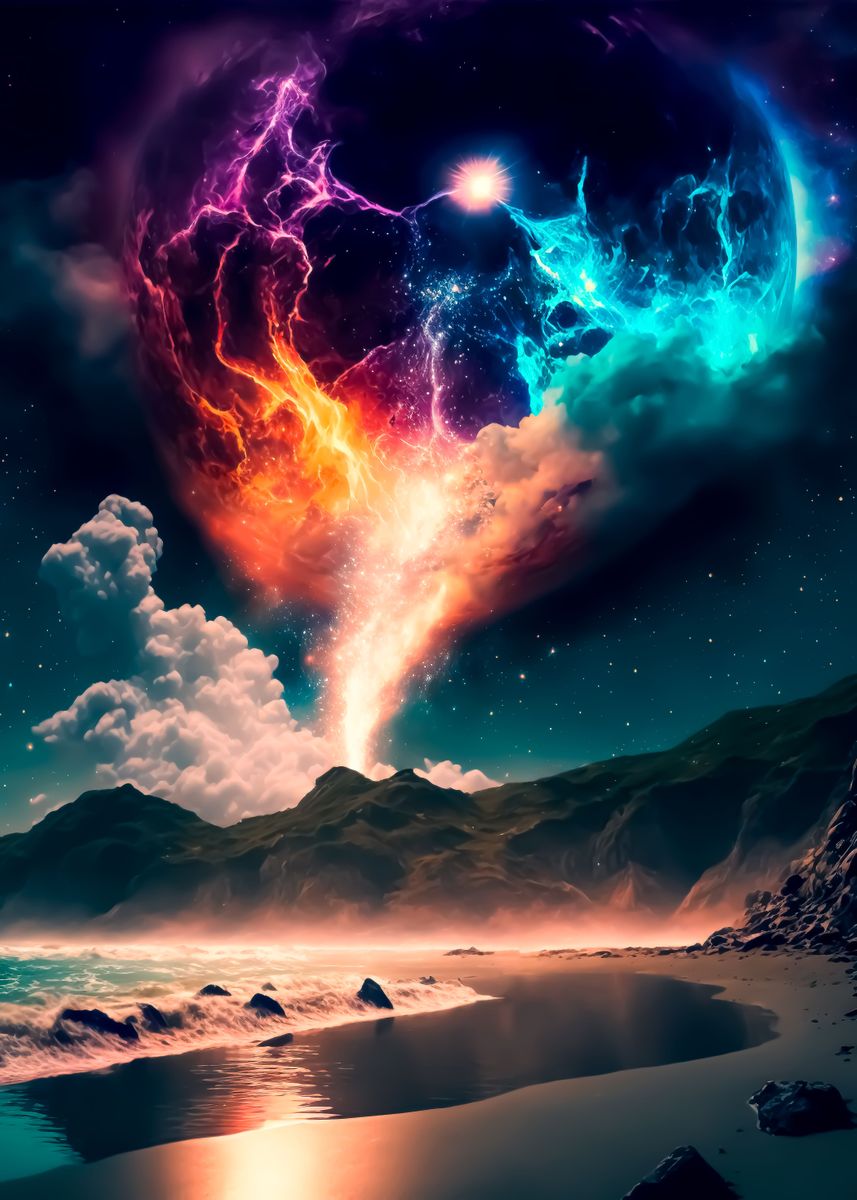 'Supernova' Poster, picture, metal print, paint by James Garcia | Displate