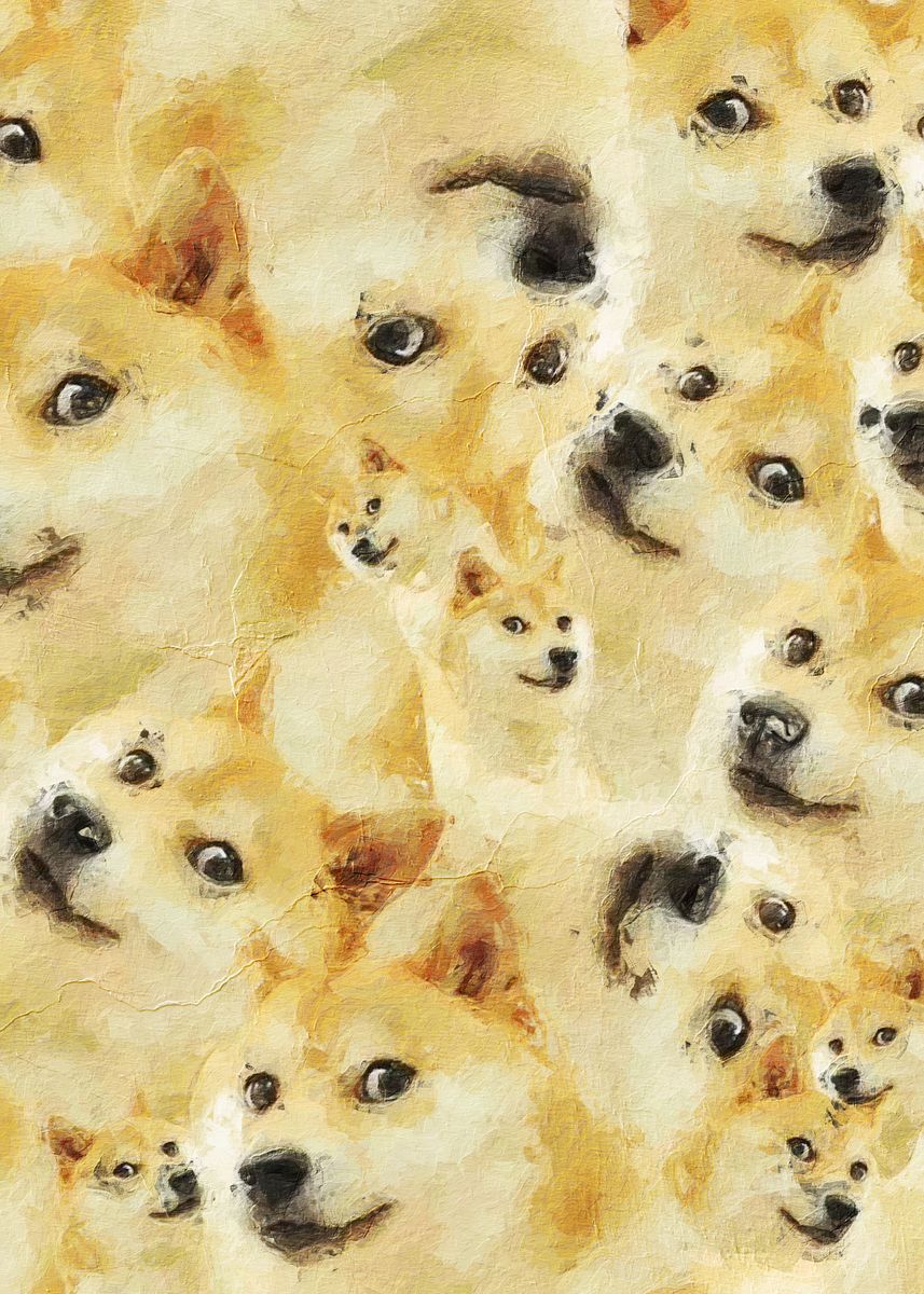 'Doge Meme' Poster, picture, metal print, paint by Meme Daily | Displate