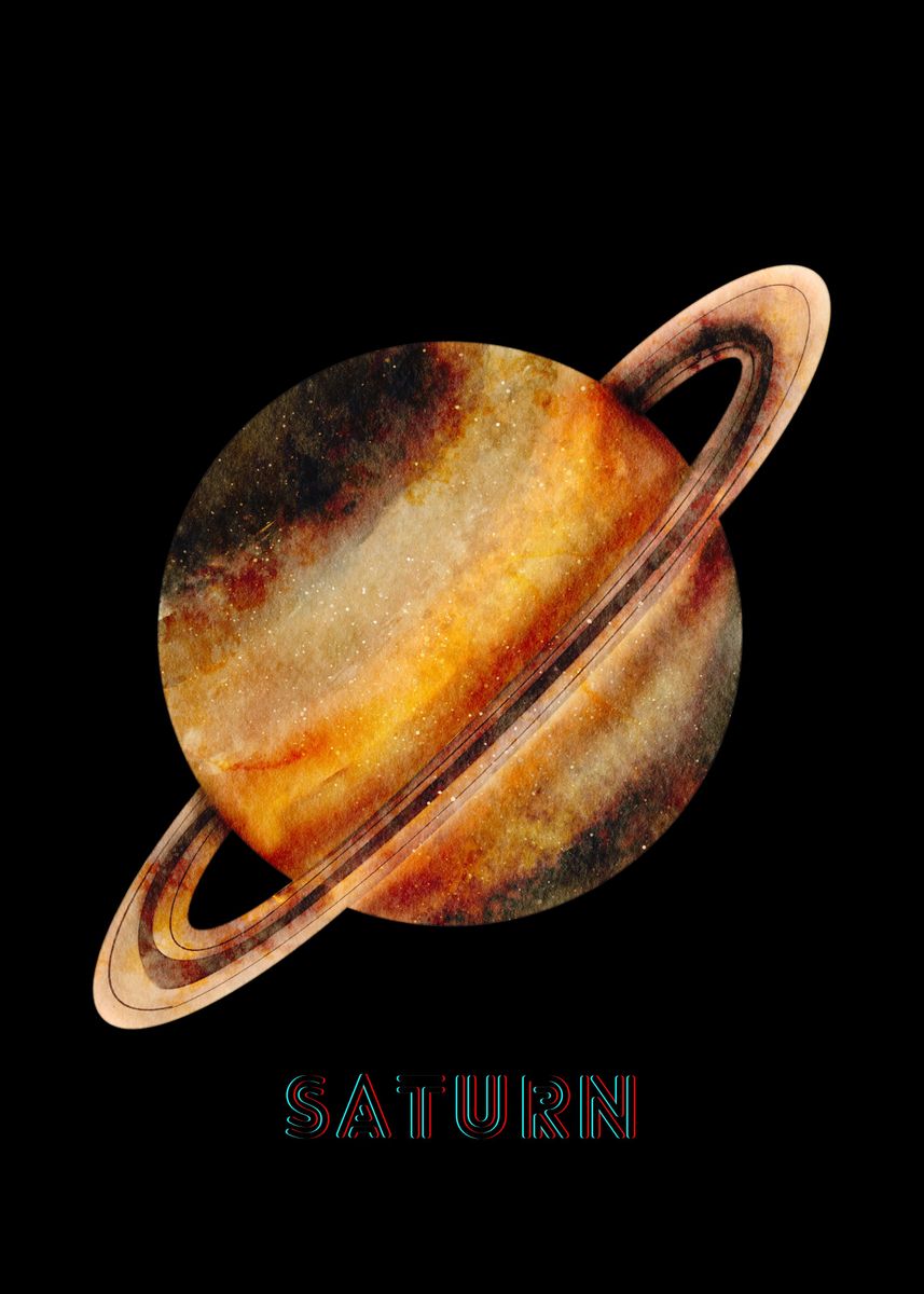 'The Saturn' Poster, picture, metal print, paint by Daily Collection ...