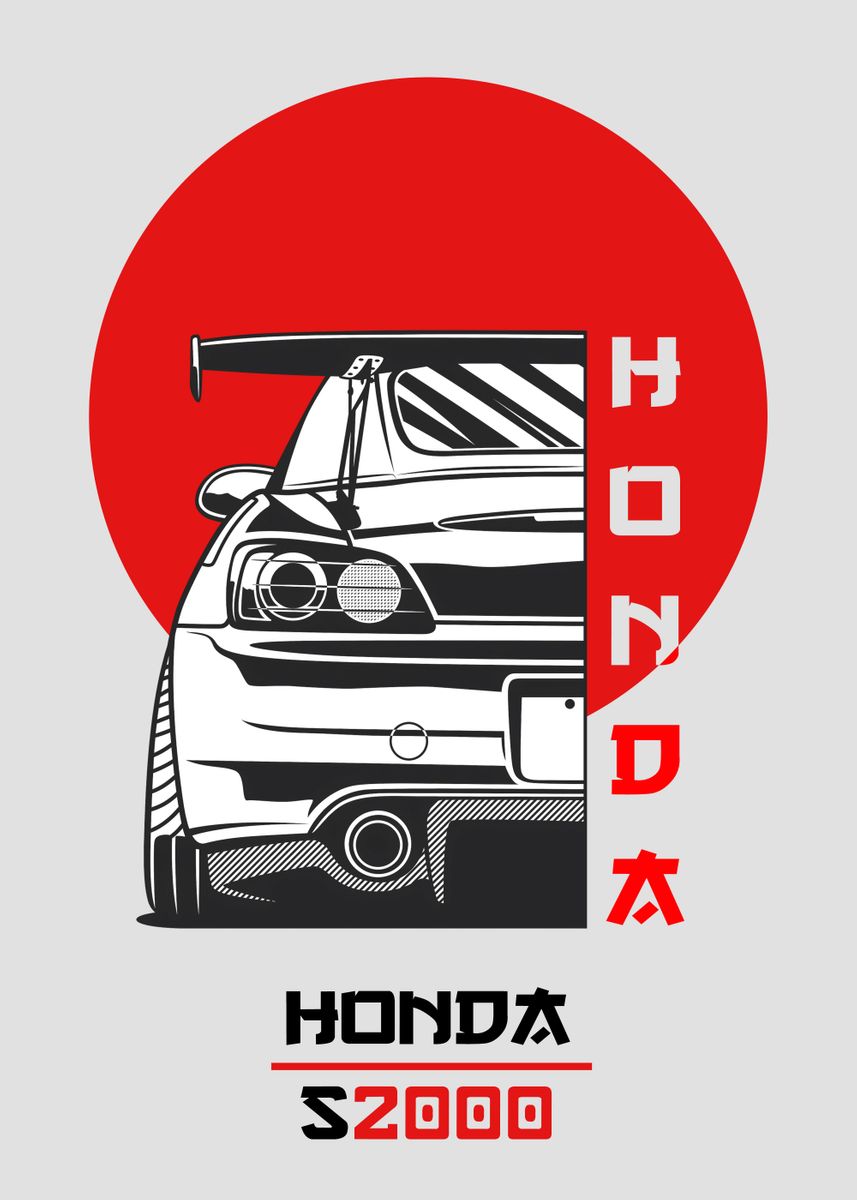 'Honda S2000' Poster, picture, metal print, paint by artH | Displate