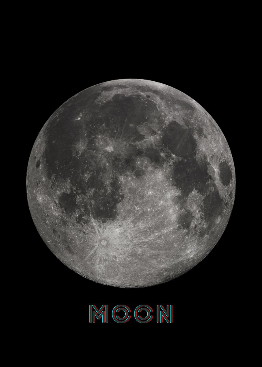 'The Moon' Poster, picture, metal print, paint by Daily Collection ...