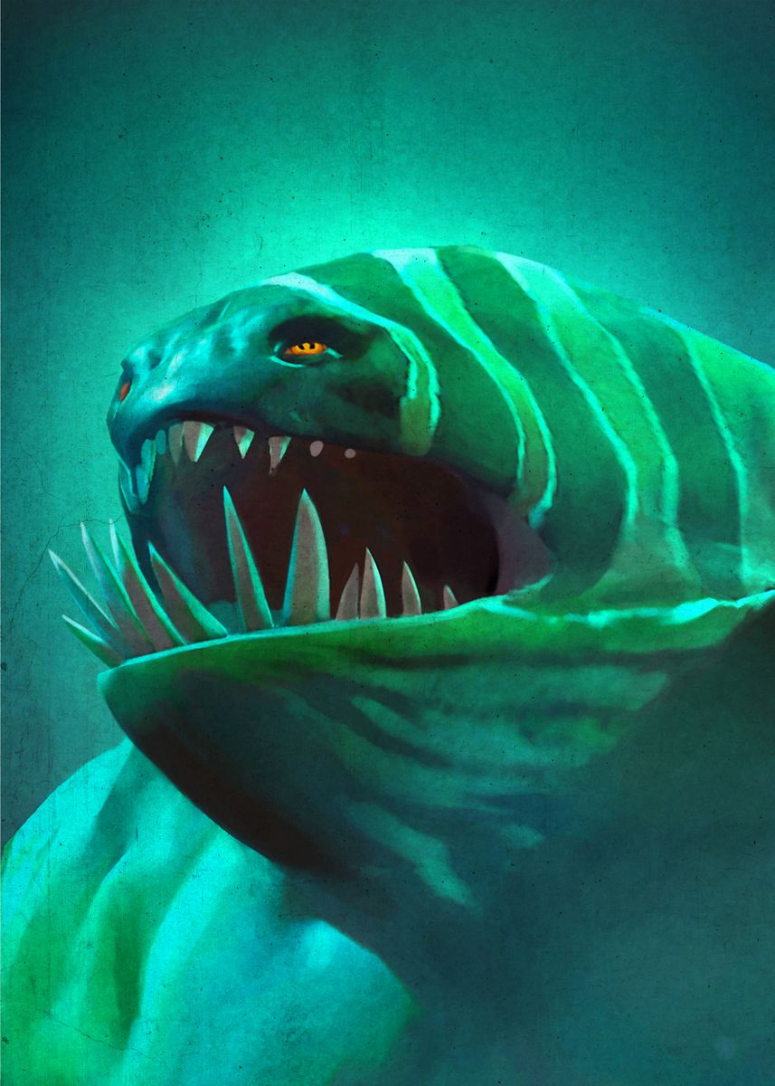 'Tidehunter' Poster, picture, metal print, paint by Dota2 | Displate
