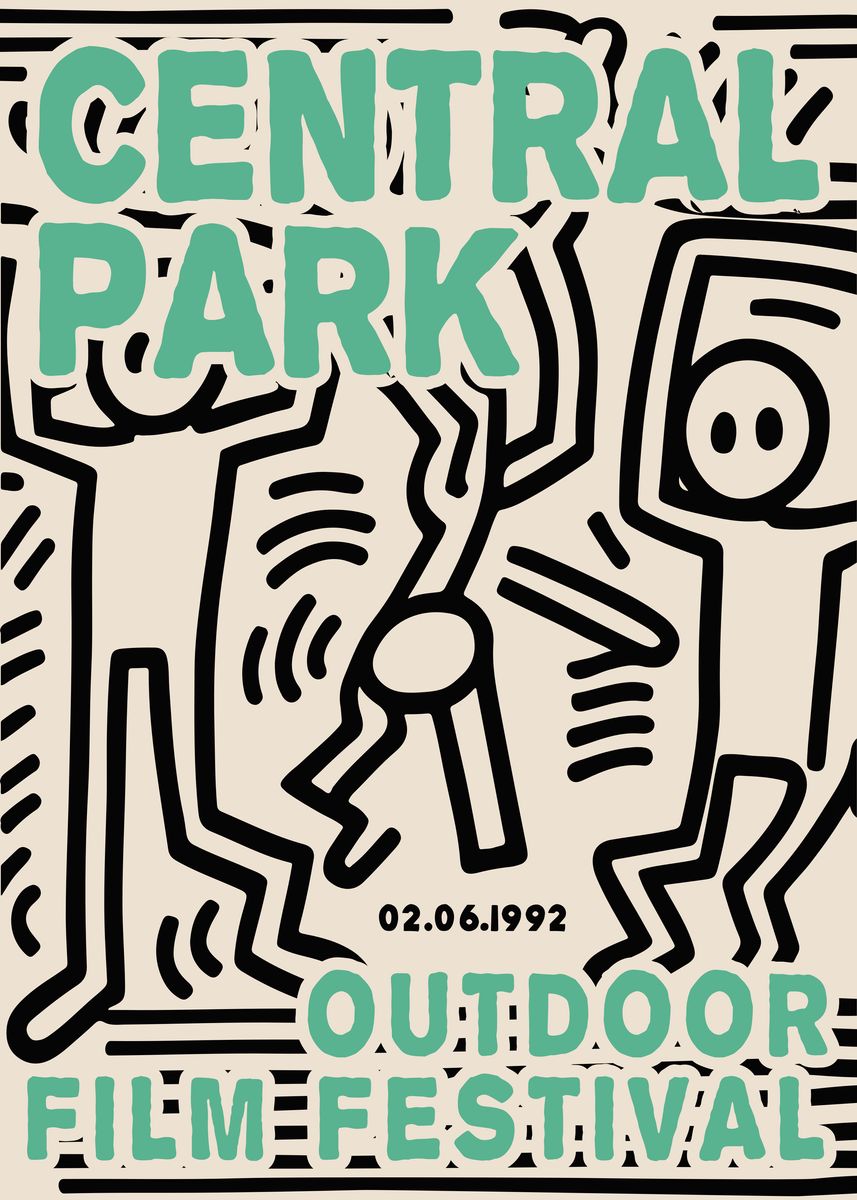 'Central Park Film Festival' Poster, picture, metal print, paint by BluePinkPanther | Displate