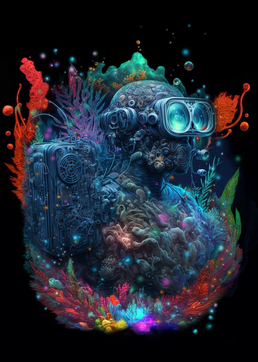 'Lost astronaut 3' Poster, picture, metal print, paint by Kharma Zero ...