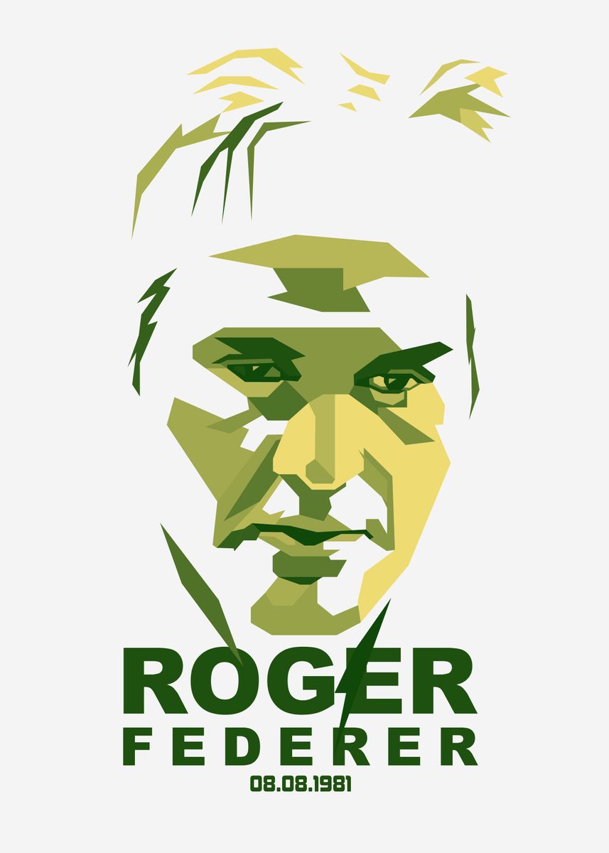 'Roger Federer pop art' Poster, picture, metal print, paint by Ro ...