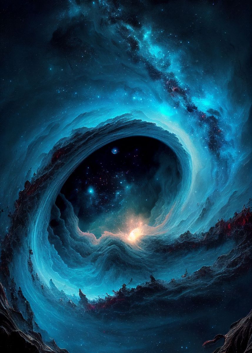 'Blue Galaxy' Poster, picture, metal print, paint by Media Editing ...
